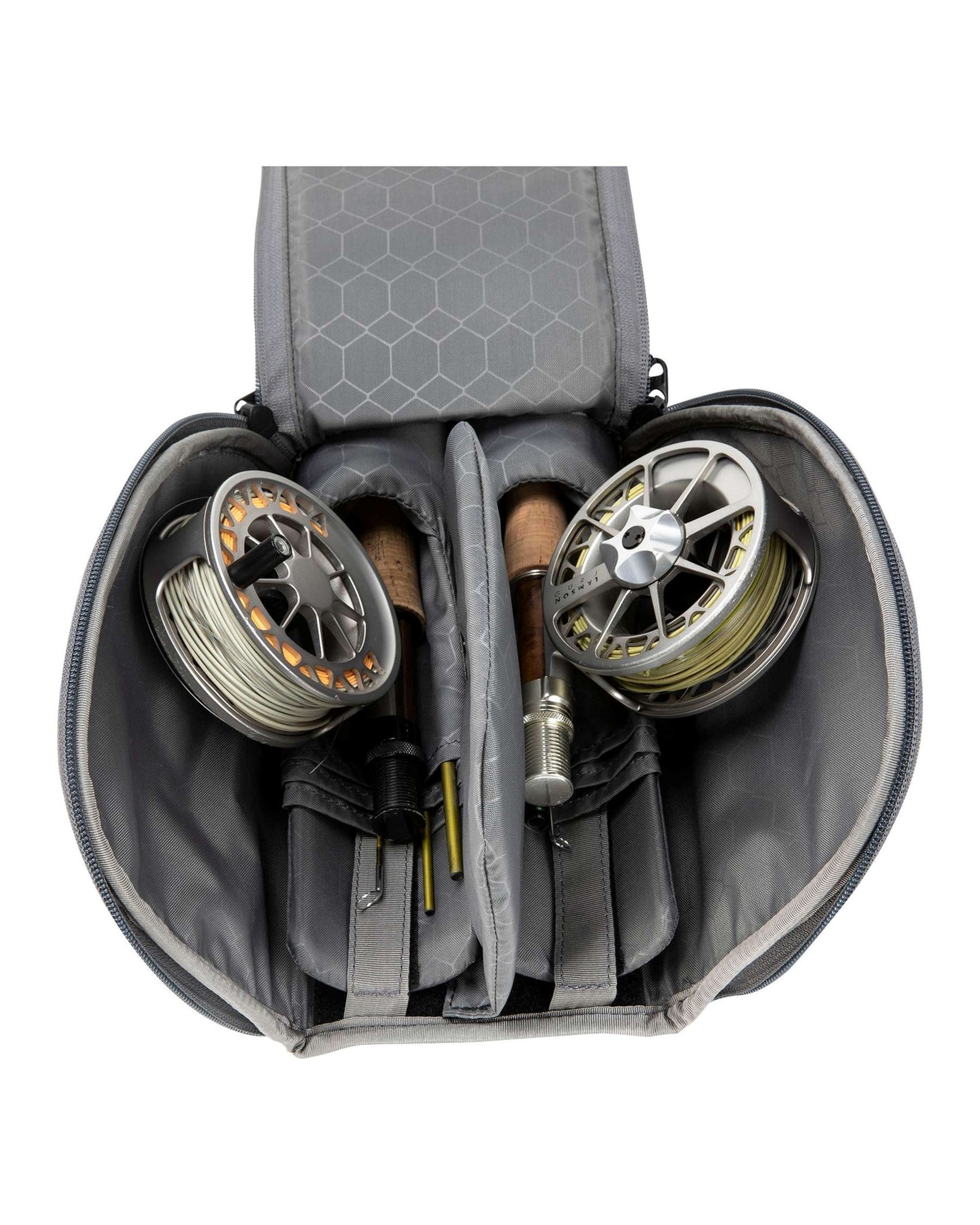 FUNFISH Fischereiartikel. SIMMS GTS DOUBLE ROD REEL CASE CARBON